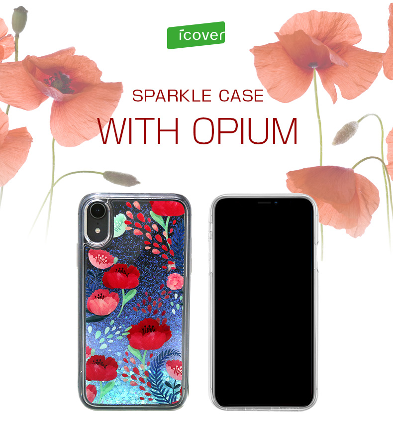 icover（アイカバー） iPhone XR ケース icover Sparkle case With Opium（アイカバー スパークル ...